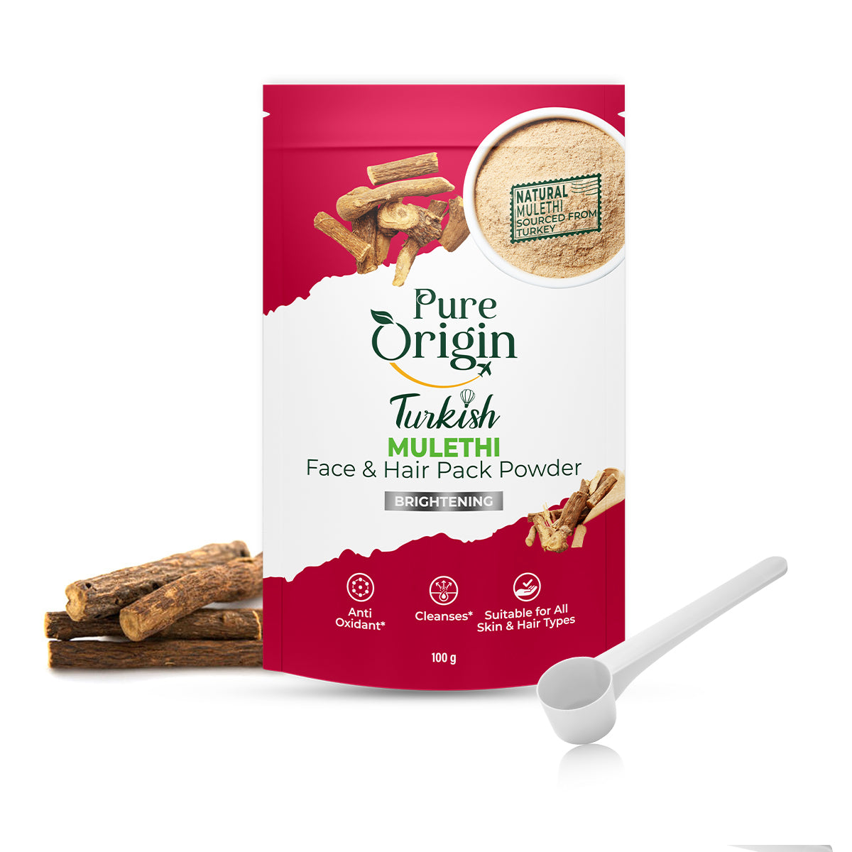 Turkish Mulethi Face & Hair Pack Powder – Pure Origin Skincare