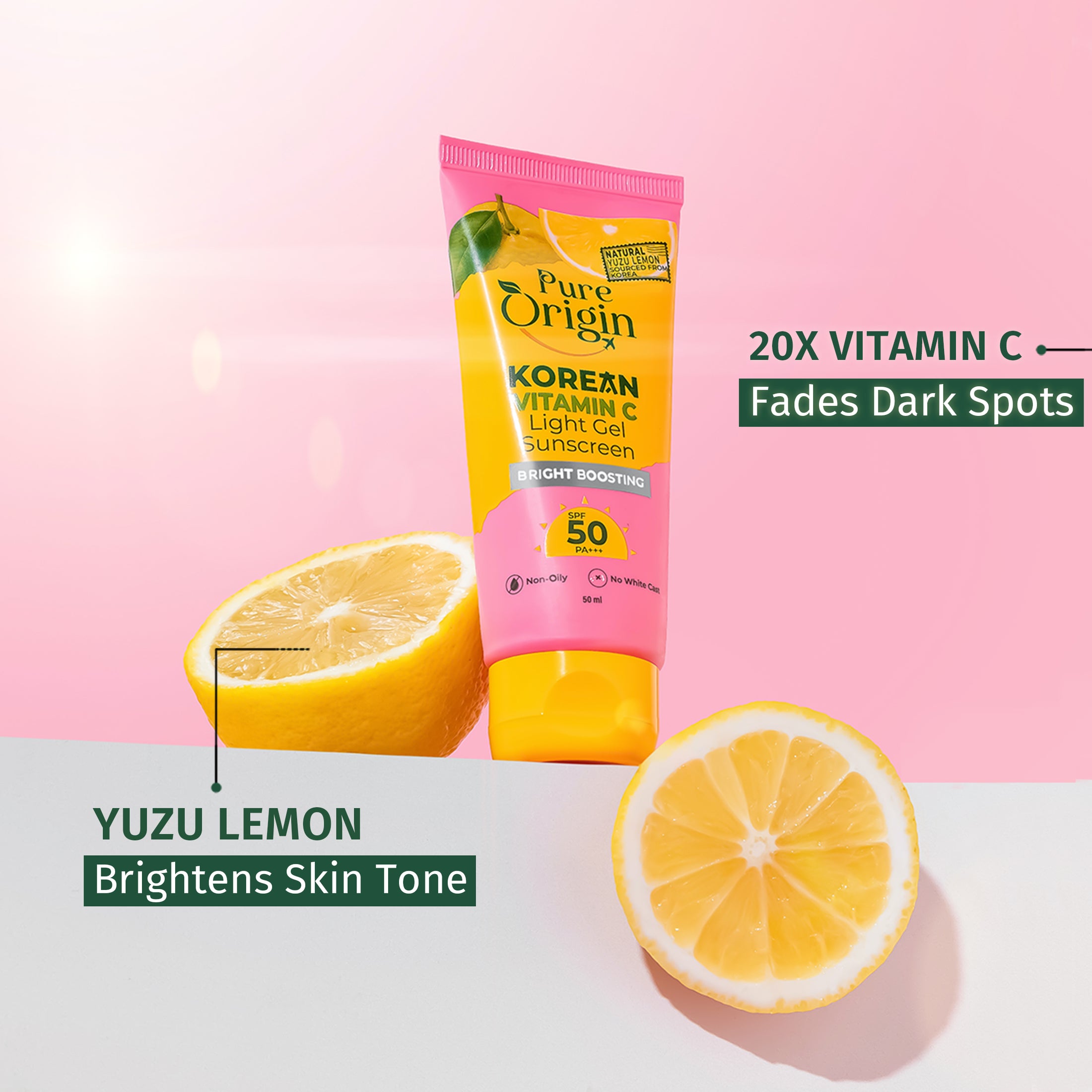 Korean Vitamin C Bright Boosting Light Gel Sunscreen – Pure Origin Skincare